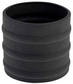 Storefactory Keramický obal na květináč Arby Dark Grey, šedá barva, keramika