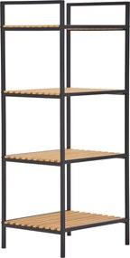 XXXLutz REGÁL, hnědá, přírodní barvy, černá, železo, 39/95/32,5 cm Xora - Online Only regály & police - 007968027502