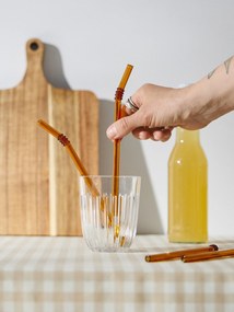 Sinsay - Sada skleněných brček s čisticím kartáčkem 5 pack - vícebarevná