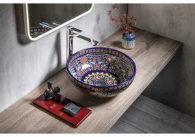 Sapho - Umyvadlo na desku PRIORI pr. 41 cm keramika/pestrobarevná