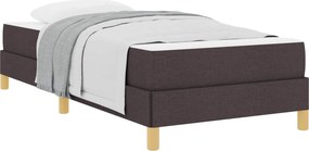 Postel s boxspringem s matrací Tmavě hnědá 90 x 190 cm textil 3398531