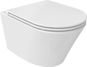 Sapho Paco závěsná wc mísa 36 x 53 cm Vortex Rimless keramika bílá PZ1012V