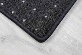 Condor Carpets, Běhoun na míru Udinese antracit, šíře 60 cm, černá, chodba / předsíň