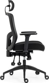 Ergonomická kancelářská židle MERTON - černá síťovina