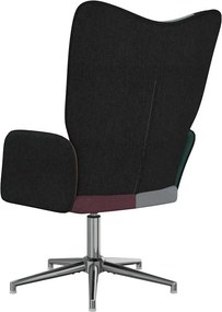 Relaxační křeslo patchwork textil 328201