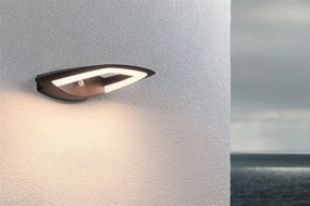 P 94838 LED venkovní nástěnné svítidlo Akena pohybové čidlo IP44 243x254mm 3000K 11W 230V antracit hliník - PAULMANN