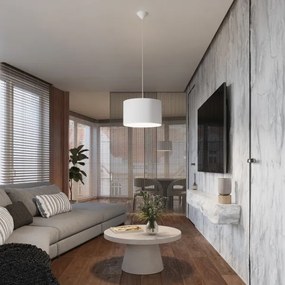 Sollux SL.1403 - Lustr na lanku NOVA 1xE27/15W/230V pr. 30 cm bílá