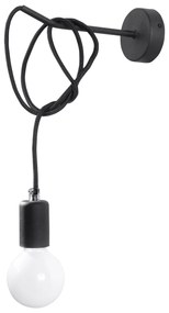 Sollux Lighting Nástěnné svítidlo EDISON Černá