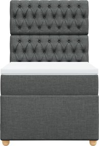 Box spring postel s matrací tmavě šedá 90x200 cm textil 3293471
