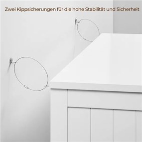 Koupelnová skříňka Yaheetech – bílá (266634004746)