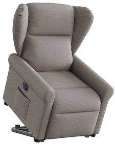 Elektrické zvedací polohovací křeslo taupe textil 3303401