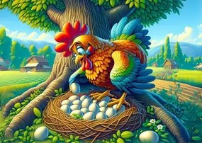 ART PUZZLE 35039 Puzzle Kohout s vajíčky / 25 dílků / od 3 let