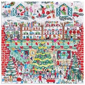 Galison Fóliové puzzle Michael Storrings Vánoční dílna hraček 500 dílků