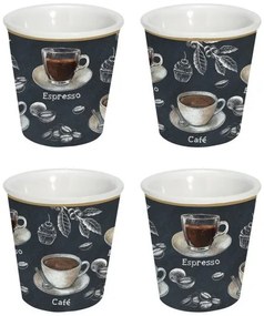 Easy Life Porcelánové pohárky na espresso-4x100ml