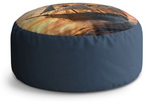 Sablio Taburet Circle Plachetnice ve vlnách při východu slunce: 38x48 cm