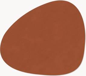 Sada ručně vyrobených asymetrických kožených prostírání Curve, 4 díly