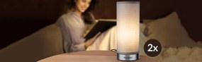 Monzana Stolní lampy Jasmin 2 ks – dotykové, šedé, stmívatelné