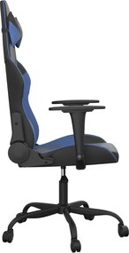 vidaXL Masážní herní židle umělá kůže [345399] Barva: Černo-modrá