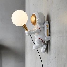 Toolight Moderní nástěnné LED osvětlení D39 Kosmonaut APP1804-1W bílé/zlaté