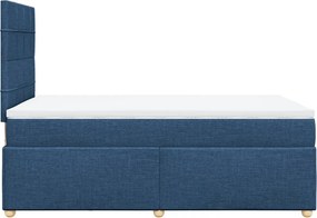 Box spring postel s matrací modrá 120x200 cm textil 3293553
