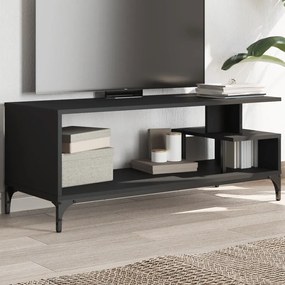 vidaXL TV stolek 102 x 40 x 41 cm kompozitní dřevo a ocel [842415] Barva: Černá