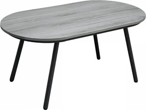Zahradní set stůl 90x48 židle dvojkřeslo tmavě šedý antracitový ratan kov AZ-L1880 grey