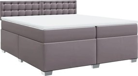 Box spring postel s matrací šedá 200x200 cm umělá kůže 3288438