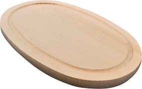 AMADEA Dřevěné servírovací prkénko - podnos ovál, masivní dřevo, 23 cm