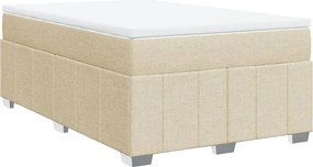 Box spring postel s matrací krémová 120x190 cm textil 3285461