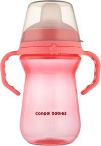 CANPOL babies Hrneček se silikonovým pítkem FirstCup 250ml růžový