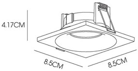 Lucide 09924/01/30 - Koupelnové podhledové svítidlo ZIVA 1xGU10/50W/230V IP44