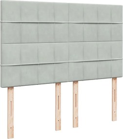 Box spring postel s matrací světle šedá 140x200 cm samet 3293230
