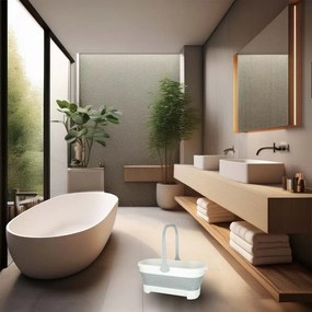 Creative Corner Skládací obdélníkový kbelík na mop s rukojetí
