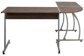 Petromila Rohový psací stůl hnědý kompozitní dřevo