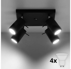 Brilagi Brilagi -  LED Bodové svítidlo ASMUS 4xGU10/7W/230V černá BG0565