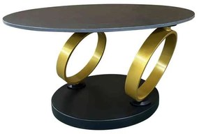 invicta interior Konferenční stolek Dancing Rings, otočný, keramika, přírodní kámen 44317