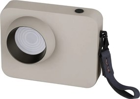 Béžová kovová LED stmívatelná stolní lampa (výška 11 cm) Kedros – Nova Luce