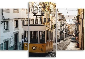 Gario Obraz na plátně Historická tramvaj v Lisabonu - 3 dílný Rozměry: 60 x 40 cm