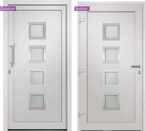 vidaXL Vchodové dveře antracitové 98 x 200 cm [279177] Barva: bílá zvenku / bílá uvnitř