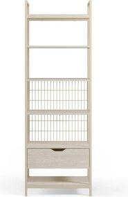 Krémová ocelová knihovna 60x179,5x40 cm Amara – Marckeric