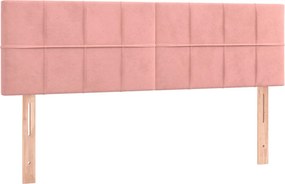 Box spring postel s matrací růžová 140x190 cm samet 3141304