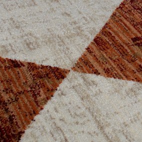 Kusový koberec Cooper Bradley Geo Red, 80x150, hnedá, obývacia izba, Flair Rugs
