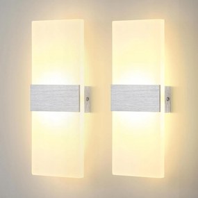 2x Moderní nástěnná lampa Led 12 W do interiéru