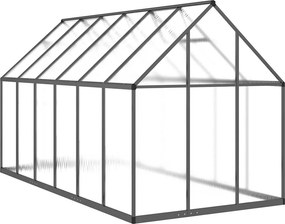 Skleník s podkladovým rámem antracitový 334x169x195 cm hliník 3266328