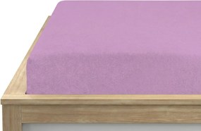 Froté prostěradlo PREMIUM fialovorůžové 160x200 cm