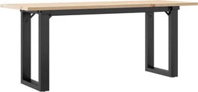 Konferenční stolek s O rámem 110x40x45 cm borové dřevo a ocel 3282667