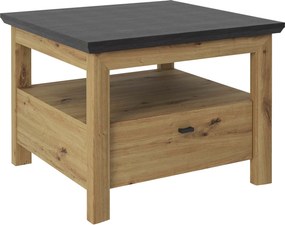 XXXLutz ODKLÁDACÍ STOLEK, tmavě šedá, dub artisan Hom`in - Odkládací stolky - 000003002915