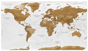 Fototapeta XXL - World Map: White Oceans II