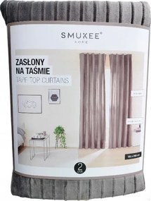 Závěs záclony 135 cm x 250 cm Smukee zatemňovací páska 2 kusy