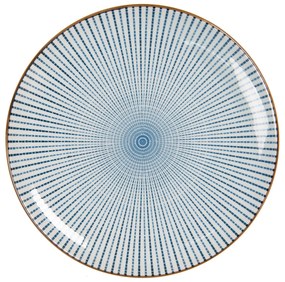 Dezertní talíř s modrým zdobením BlueLine - Ø 21 cm